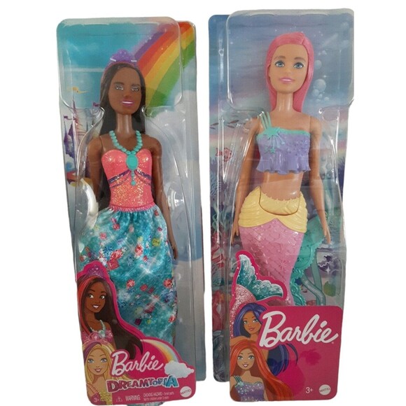 Mattel | Toys | 2 Barbie Dolls Mermaid With Pink Hair 1 Dreamtopia With ...